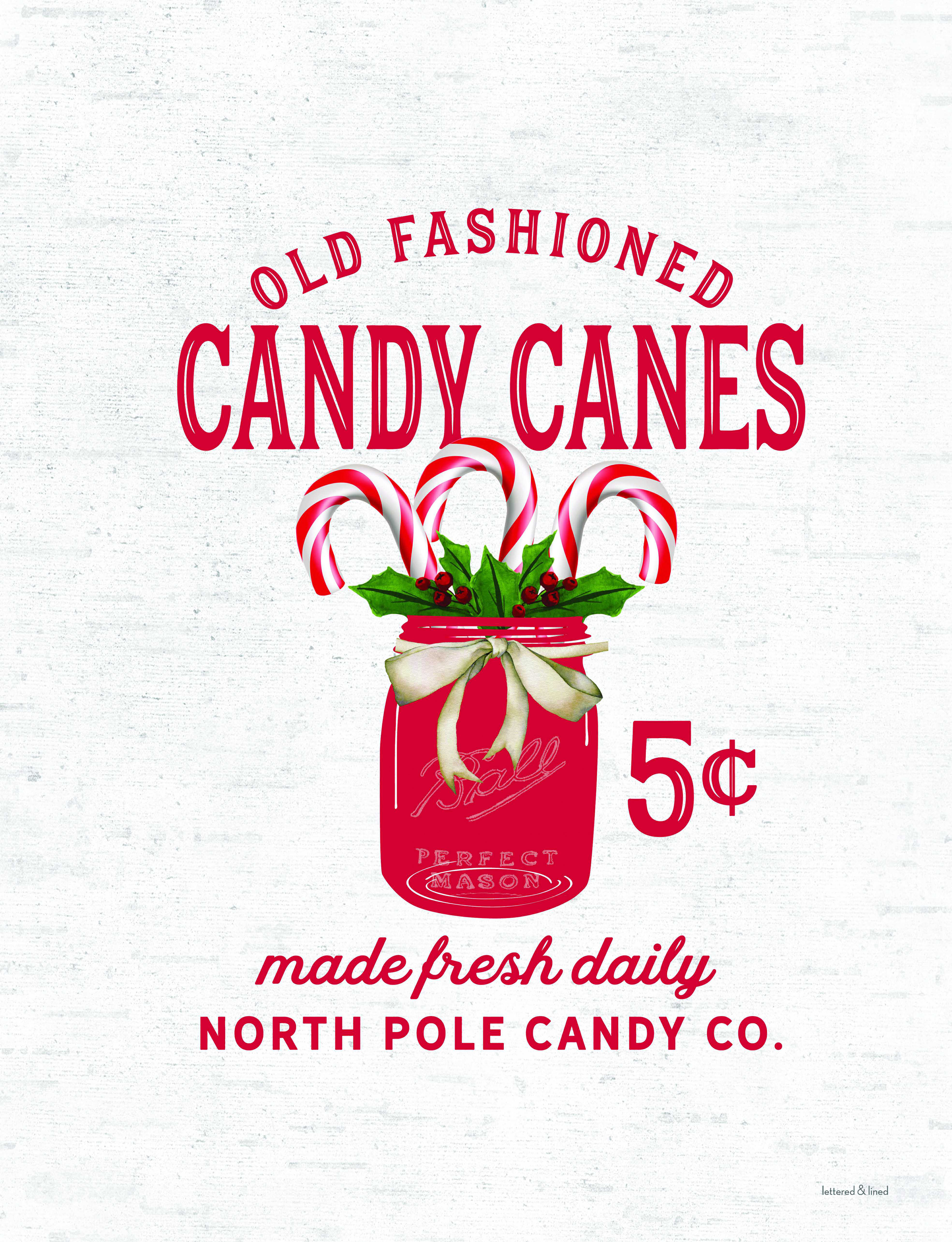 The Holiday Aisle® Old Fashioned Candy Canes On Canvas Print | Wayfair