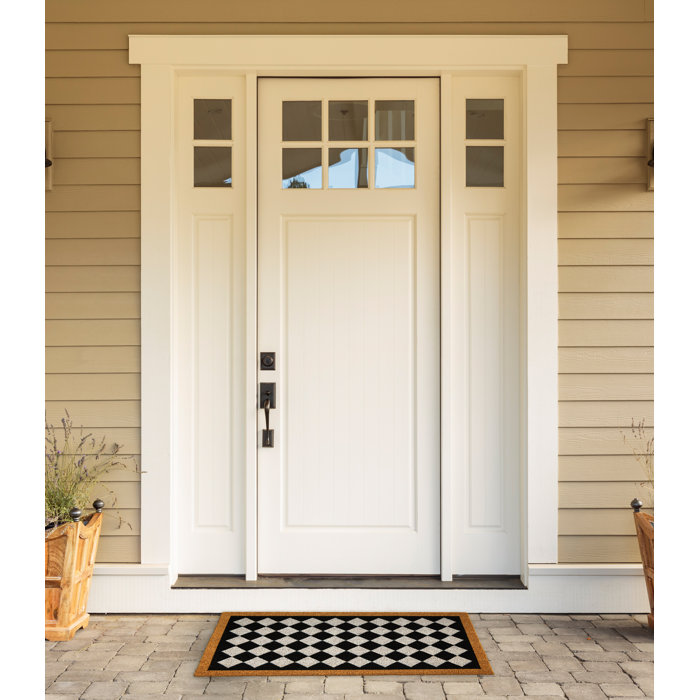 Arlmont & Co. Harlequin 30" x 18" Non-Slip Outdoor Door Mat & Reviews ...