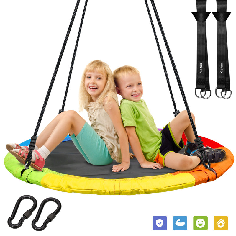 Klo Kick 40'' Oxford Fabric Web/Saucer Swing & Reviews | Wayfair
