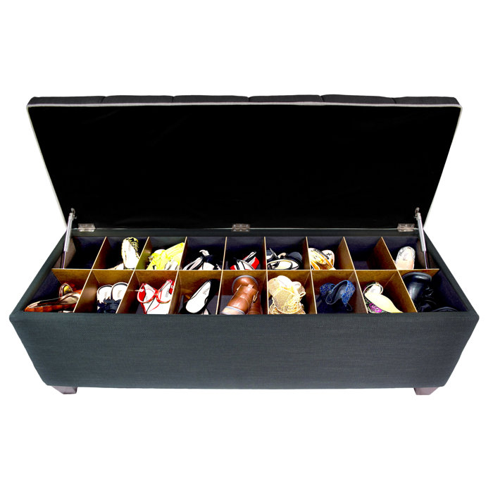 Red Barrel Studio® Roessler Pairs Shoe Storage Bench & Reviews | Wayfair