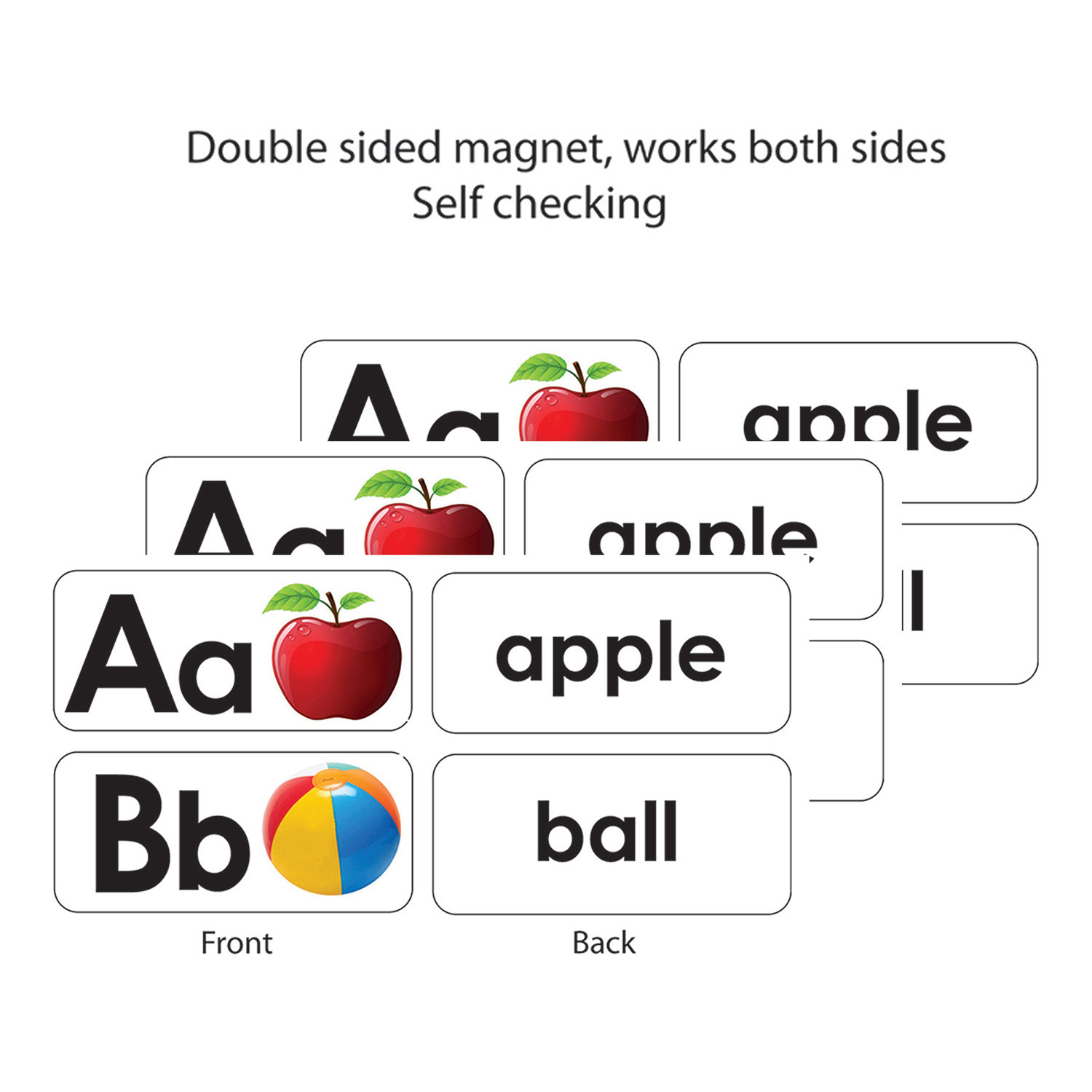 Ashley Productions Inc Abc Picture Words Double-Sided Magnets | Wayfair