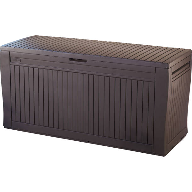 Devoko 32 Gallon Water Resistant Lockable Deck Box With Seat & Reviews ...