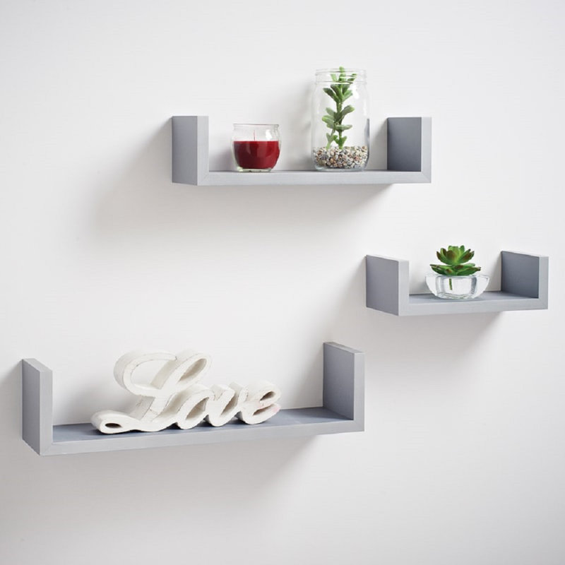 17 Stories Caulen 3 Piece Floating Shelf Set & Reviews | Wayfair.co.uk