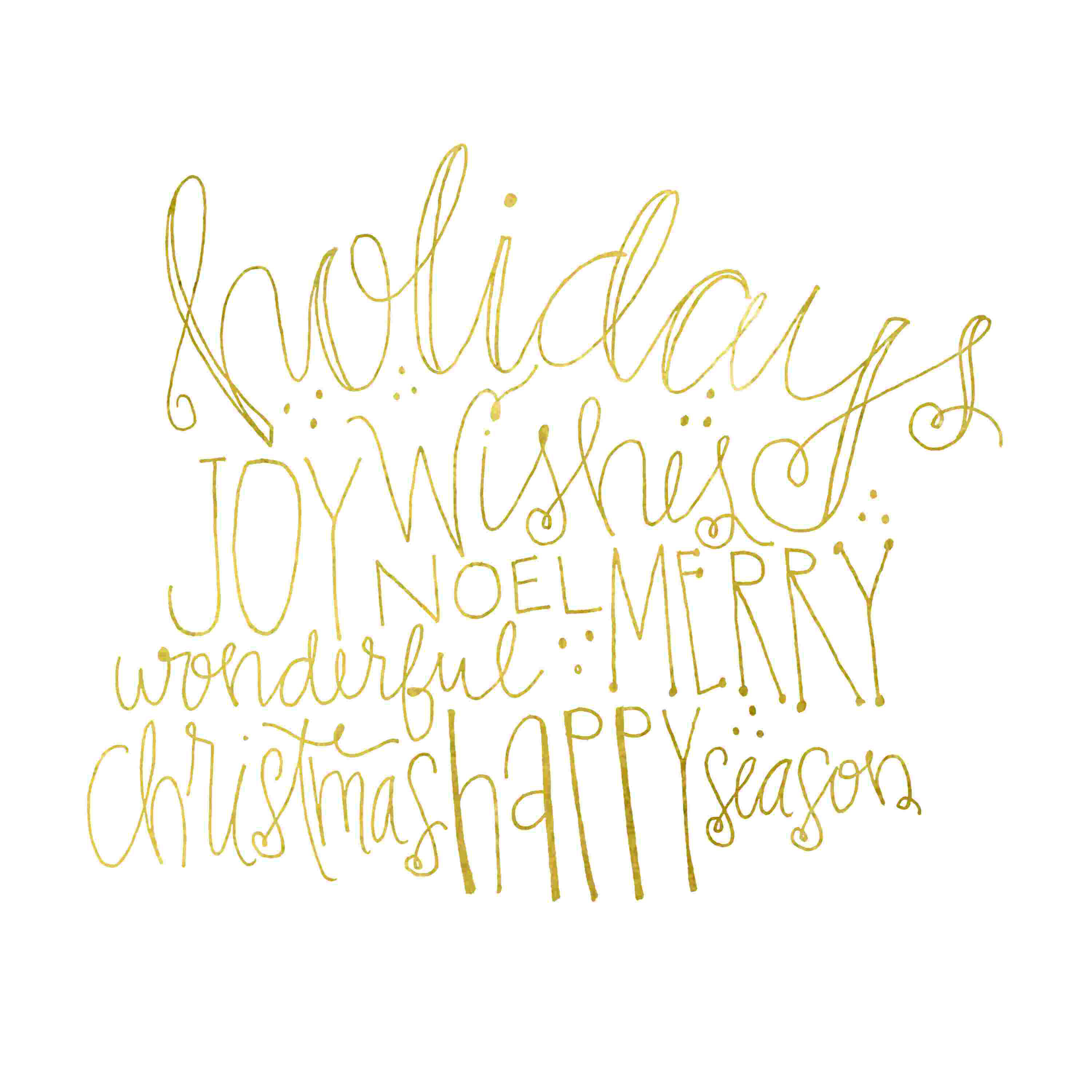 The Holiday Aisle® Handwritten Holiday Wishes by - Textual Art on | Wayfair
