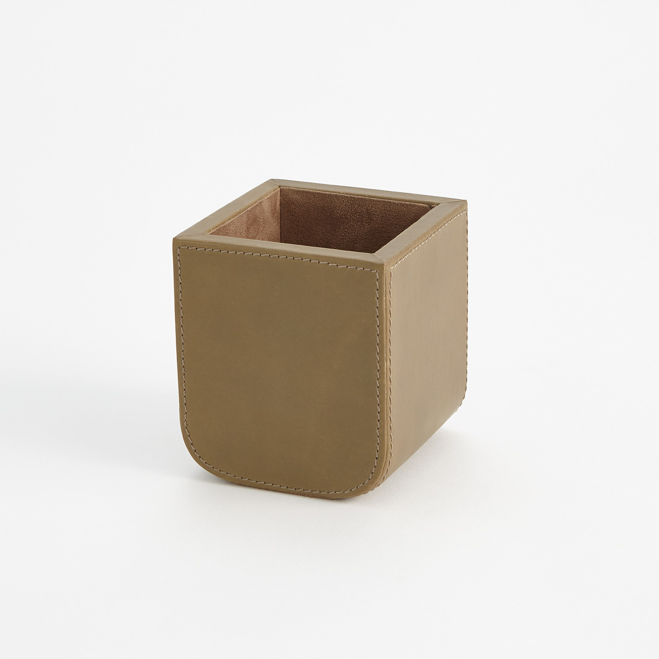 Global Views Radius Edge Leather Pencil Cup | Wayfair