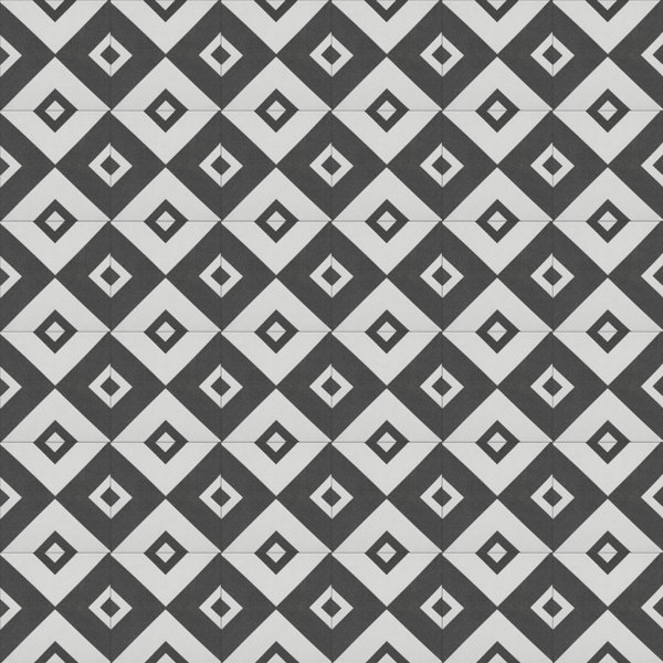 Merola Tile Twenties Vertex Mini 4" x 4" Ceramic Patterned Wall & Floor ...