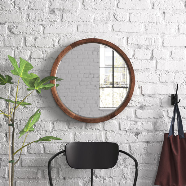 Rustic-wood-round-mirror | Wayfair