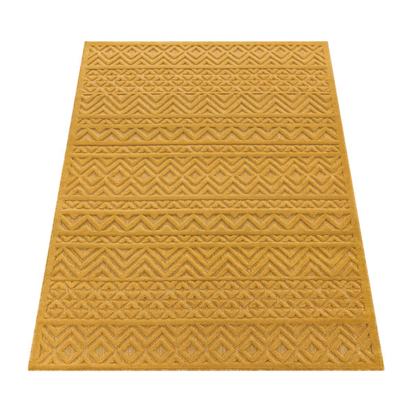 Union Rustic Jakius Yellow Indoor/Outdoor Rug | Wayfair