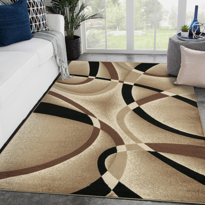 Wrought Studio Fidel Performance Beige Rug & Reviews | Wayfair