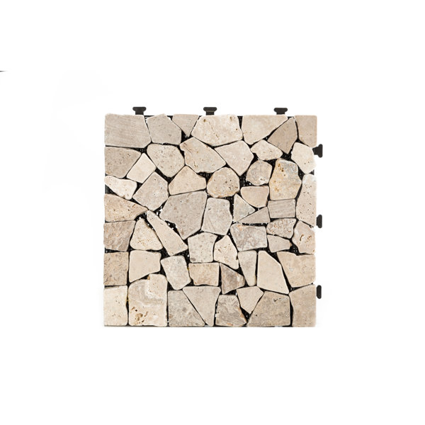 CourtyardCasualFurniture Courtyard 12" x 12" Stone Interlocking Deck ...