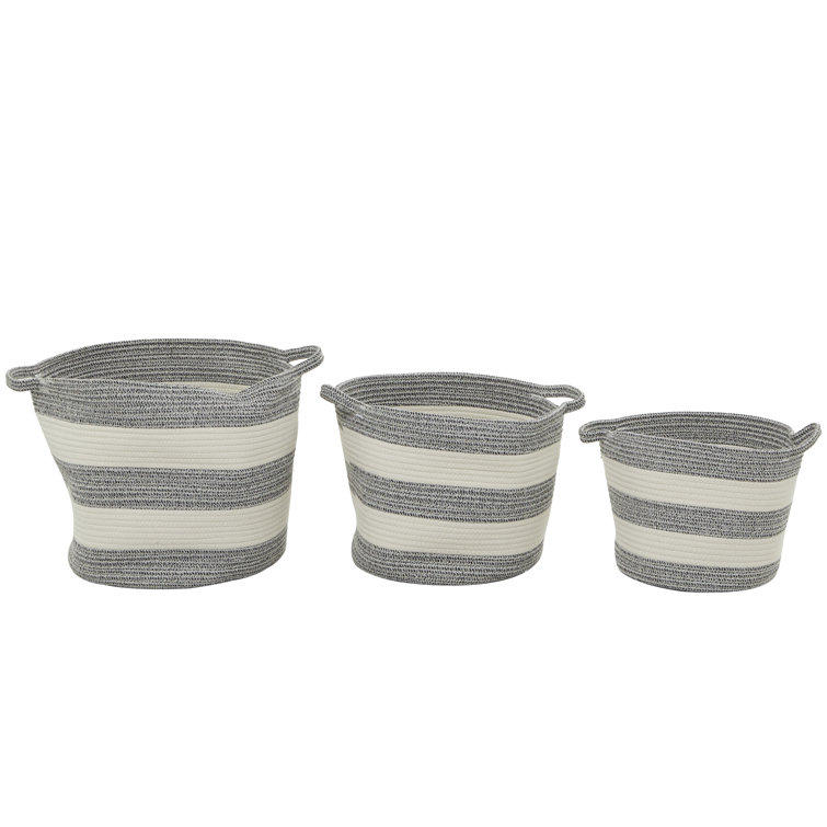 Longshore Tides 3 Piece Fabric Basket Set | Wayfair