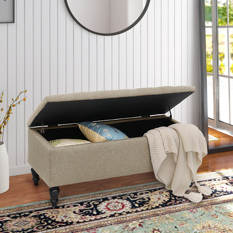 Alcott Hill® Aireen Upholstered Flip Top Storage Bench | Wayfair