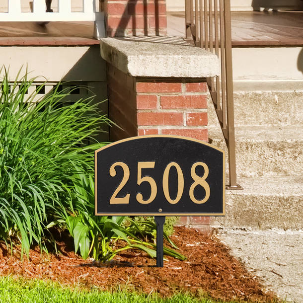 Montague Metal Products Madison 1-Line Lawn Address Sign & Reviews ...