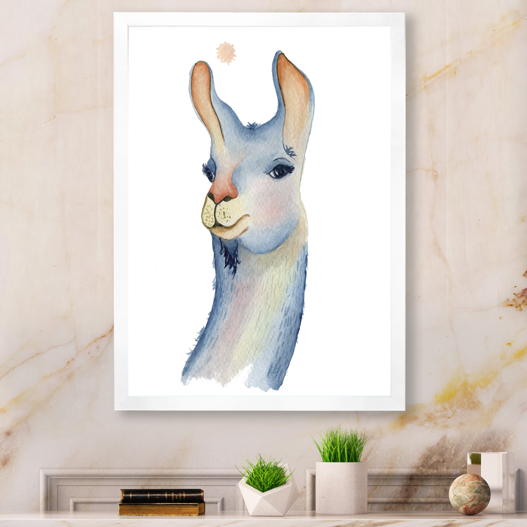 Indigo Safari Cute Llama Cartoon Character III Cute Llama Cartoon ...
