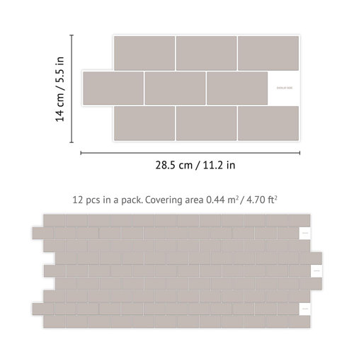 Walplus 6" x 11" Aluminum Peel & Stick Subway Tile | Wayfair