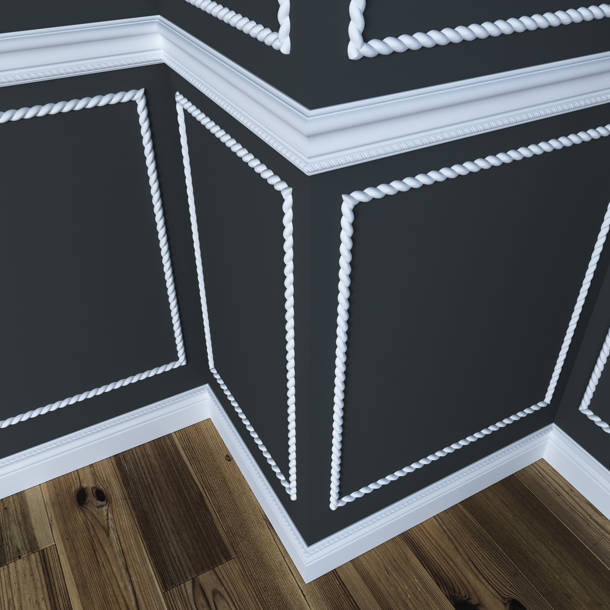 Ornamental Mouldings Hardwood Turned Rope Trim Moulding 0.69" H x 96" W ...