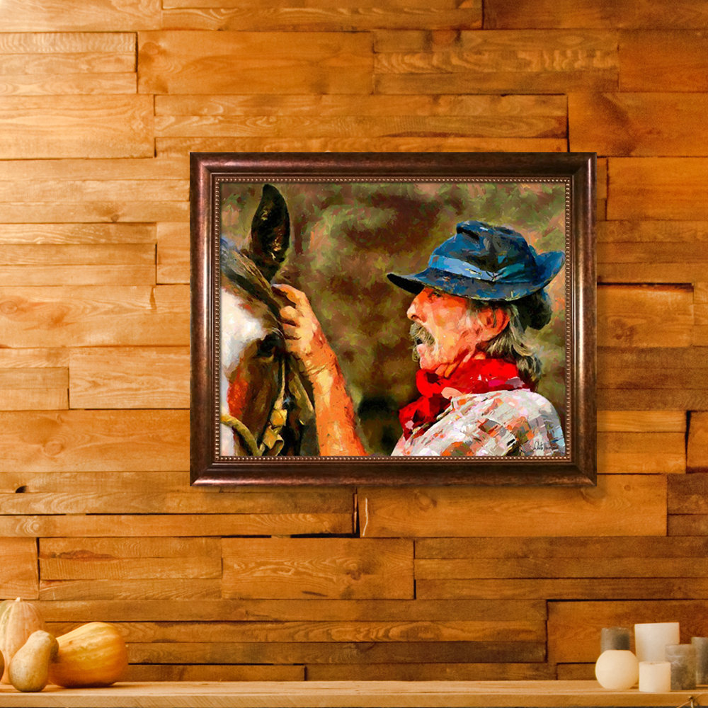 Canora Grey The Cowboy Framed On Canvas by Celito Medeiros Painting ...