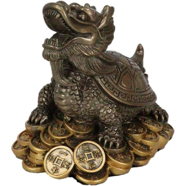 House of Hampton® Dulcio Feng Shui Celestial Dragon Turtle Charm ...