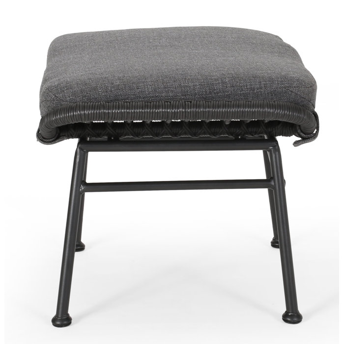 Wade Logan® Ingle Outdoor Ottoman with Cushion & Reviews | Wayfair