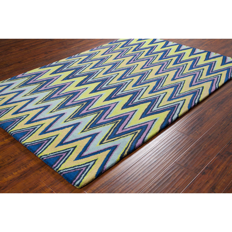 Chandra Wool Yellow/Blue/Purple Rug | Wayfair