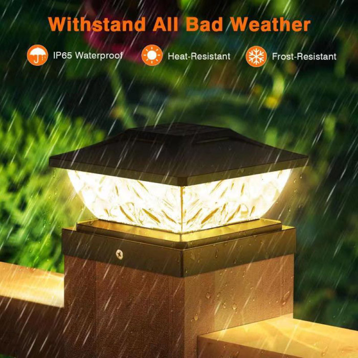 LETMY Solar Fence Cap Light 3.5x3.5 4x4 4.5x4.5 5x5 Posts & Reviews ...