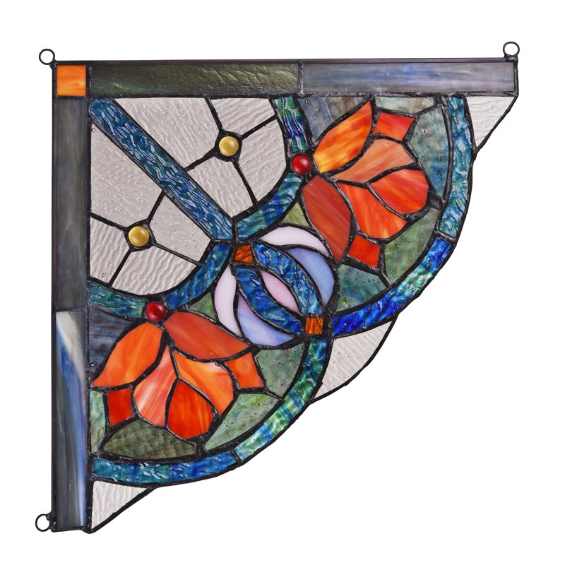 August Grove® Roseheart Tiffany-Glass Window Panel & Reviews | Wayfair