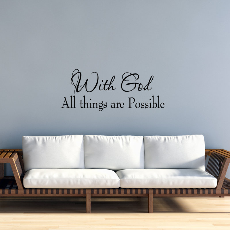 Winston Porter With God All Things Are Possible Bible Wall Decal ...