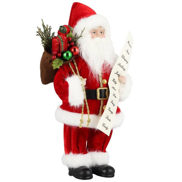 The Holiday Aisle® 12" Santa Claus Christmas Figurine Senta Figure ...