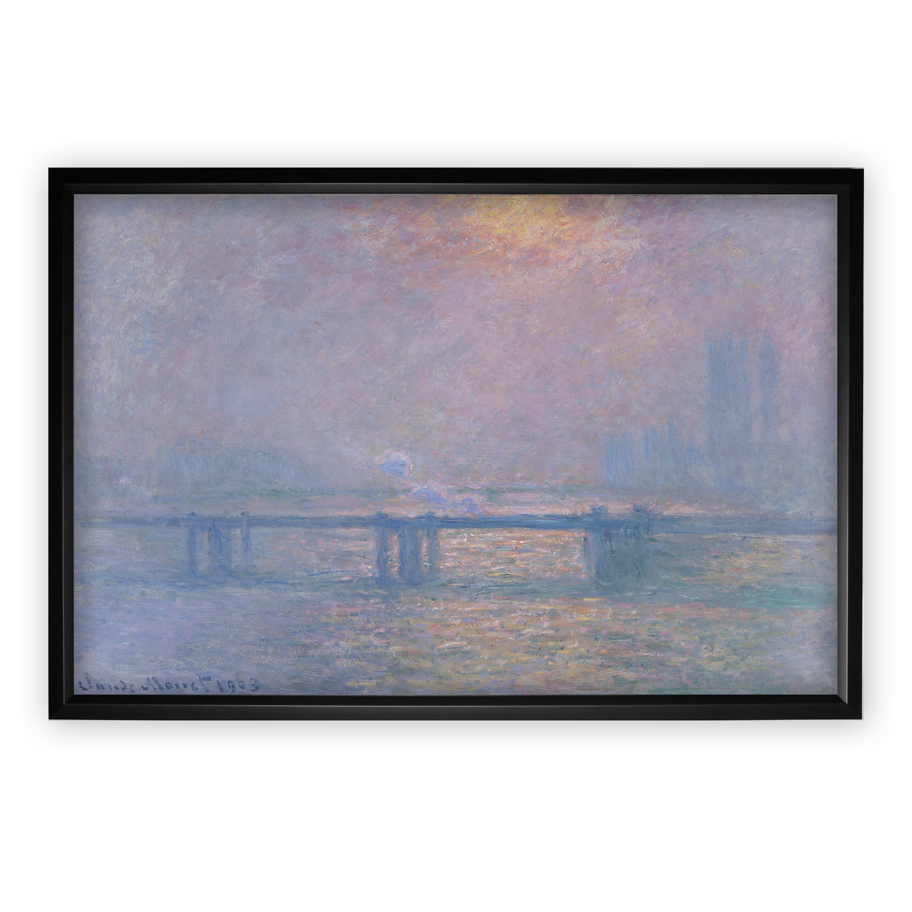 Vault W Artwork Charing Cross Bridge by Claude Monet - Picture Frame ...