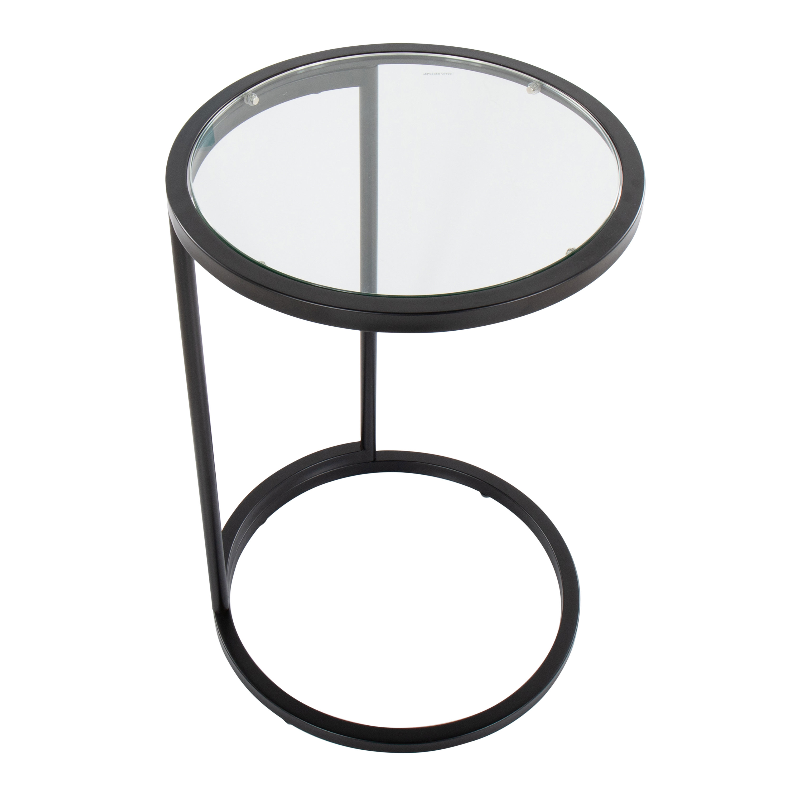 Ivy Bronx Chloe-Rose 23.25'' Tall Glass C Table End Table | Wayfair