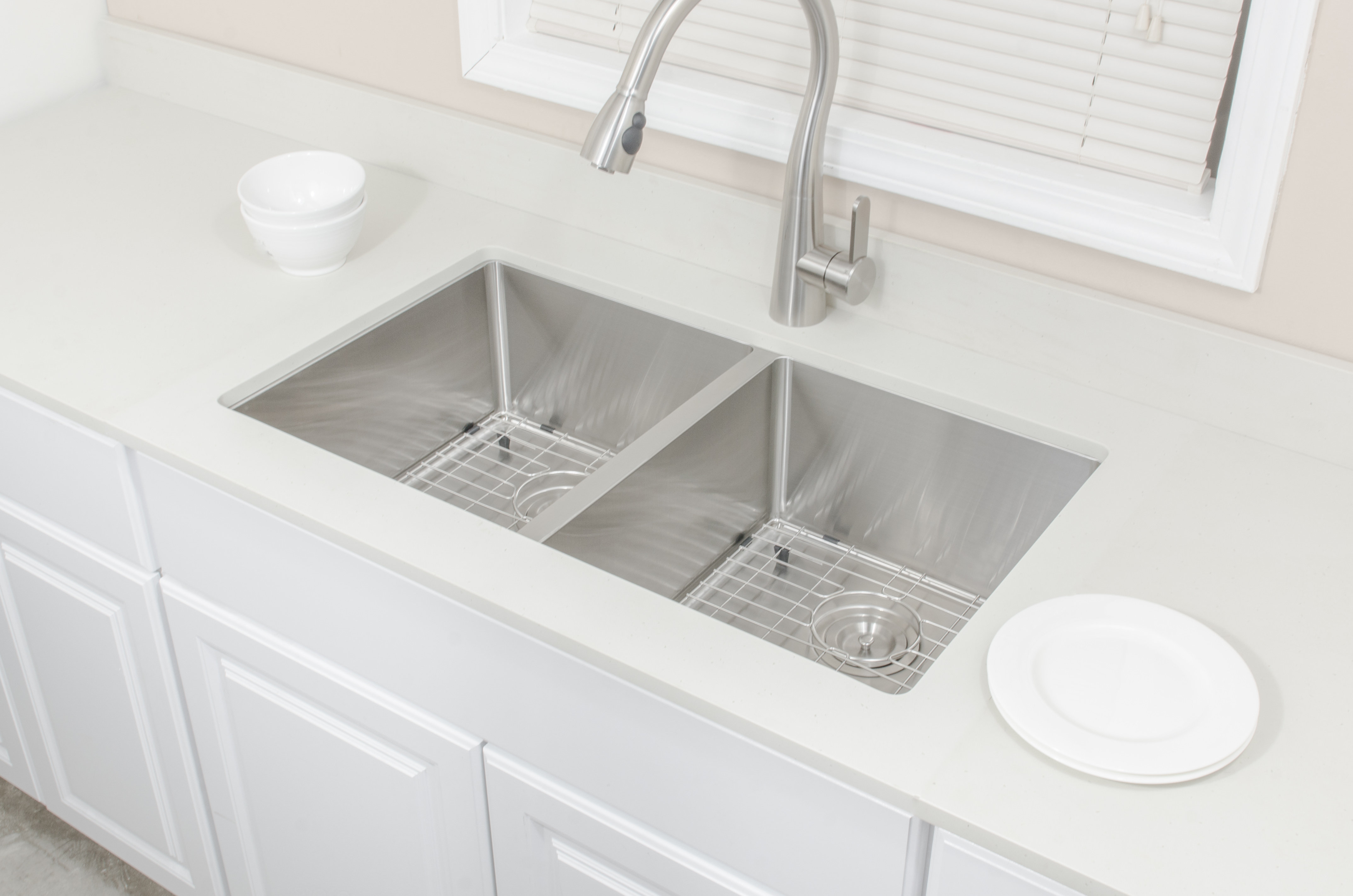 Wells Sinkware Chef's Series 19'' W Double Bowl Stainless Steel ...