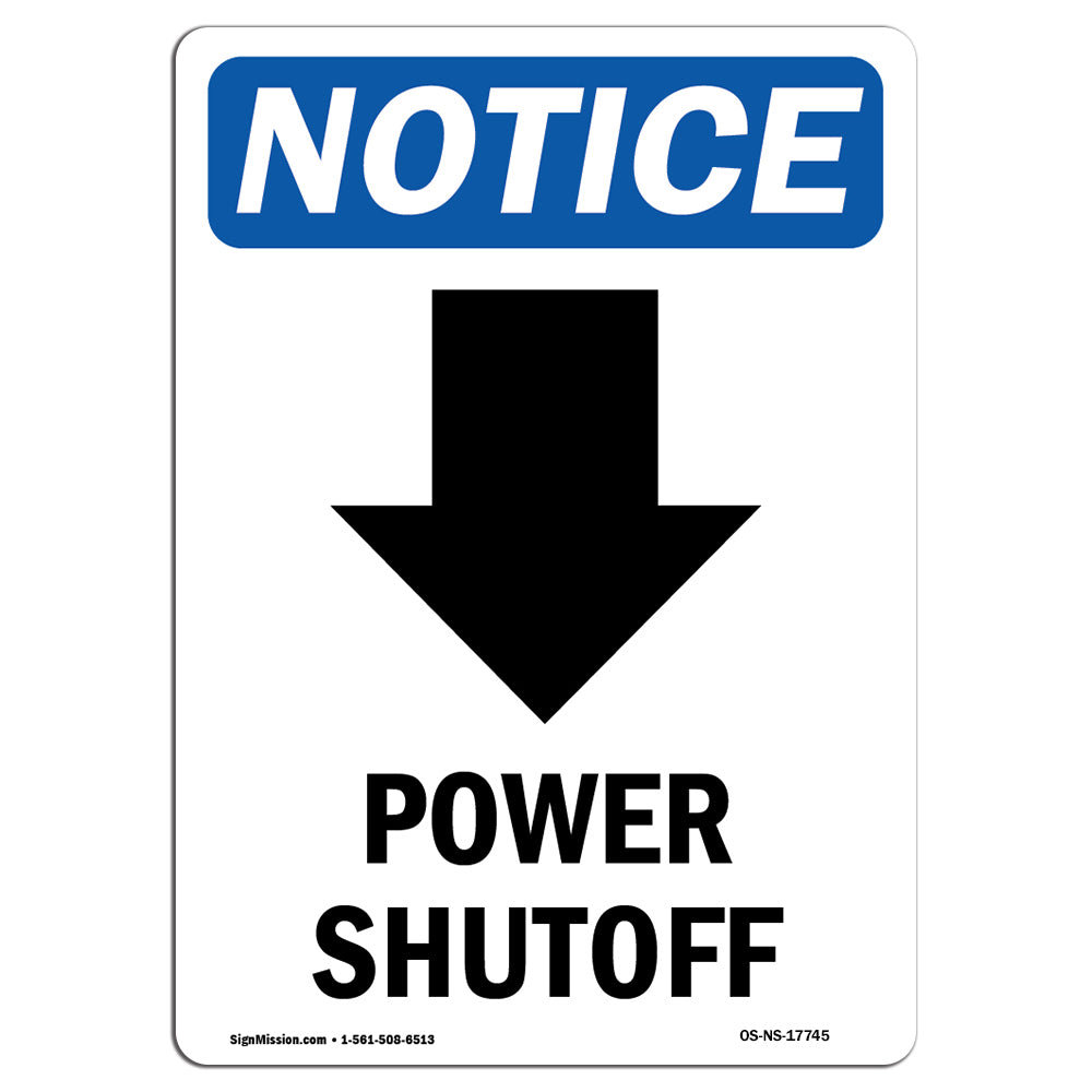 SignMission Power Shutoff Sign with Symbol | Wayfair