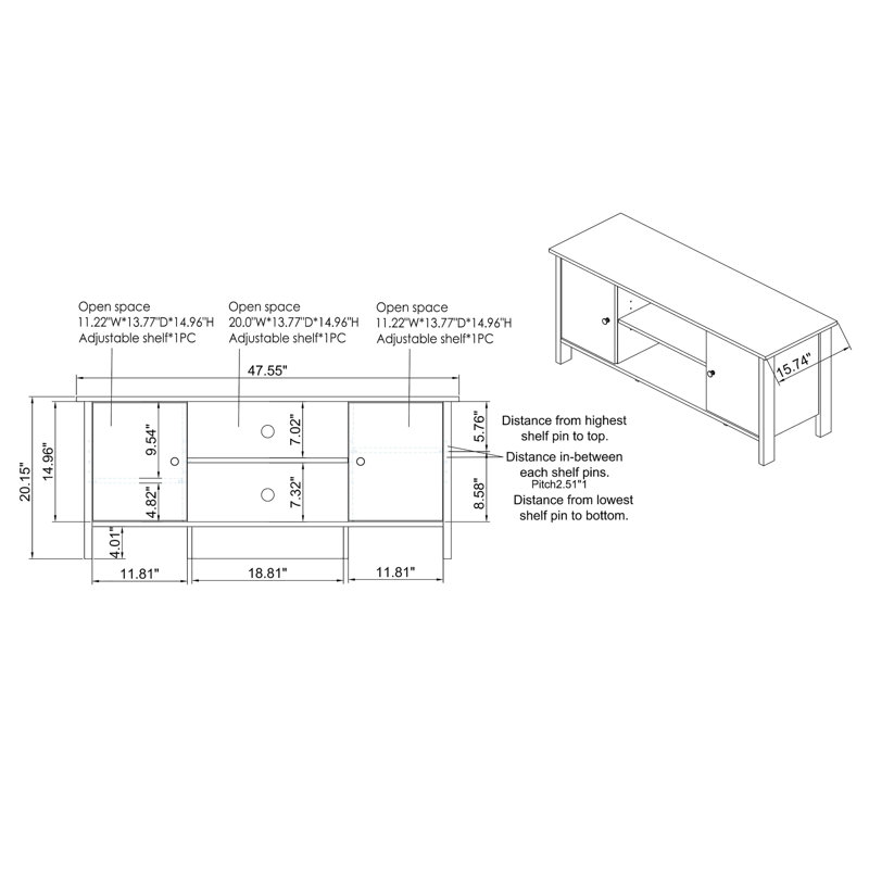 Longshore Tides Surya 47.55'' Media Console & Reviews | Wayfair