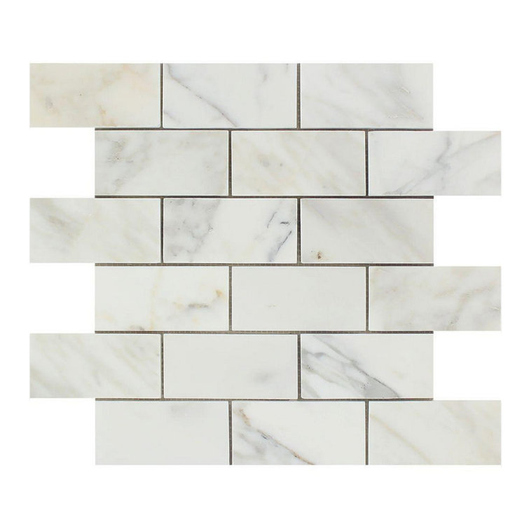 Stone & Tile Shoppe, Inc. Marble Brick Joint Mosaic Wall & Floor Tile ...