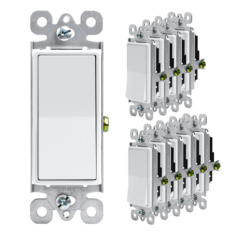 UCOMEN Single Pole Rocker Light Switch | Wayfair