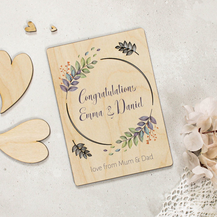 The Seasonal Aisle Horn Personalised Wedding Congratulations Card ...