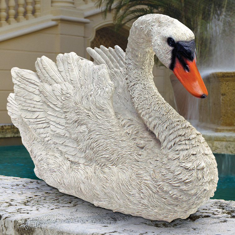 Design Toscano White Swan Statue & Reviews | Wayfair