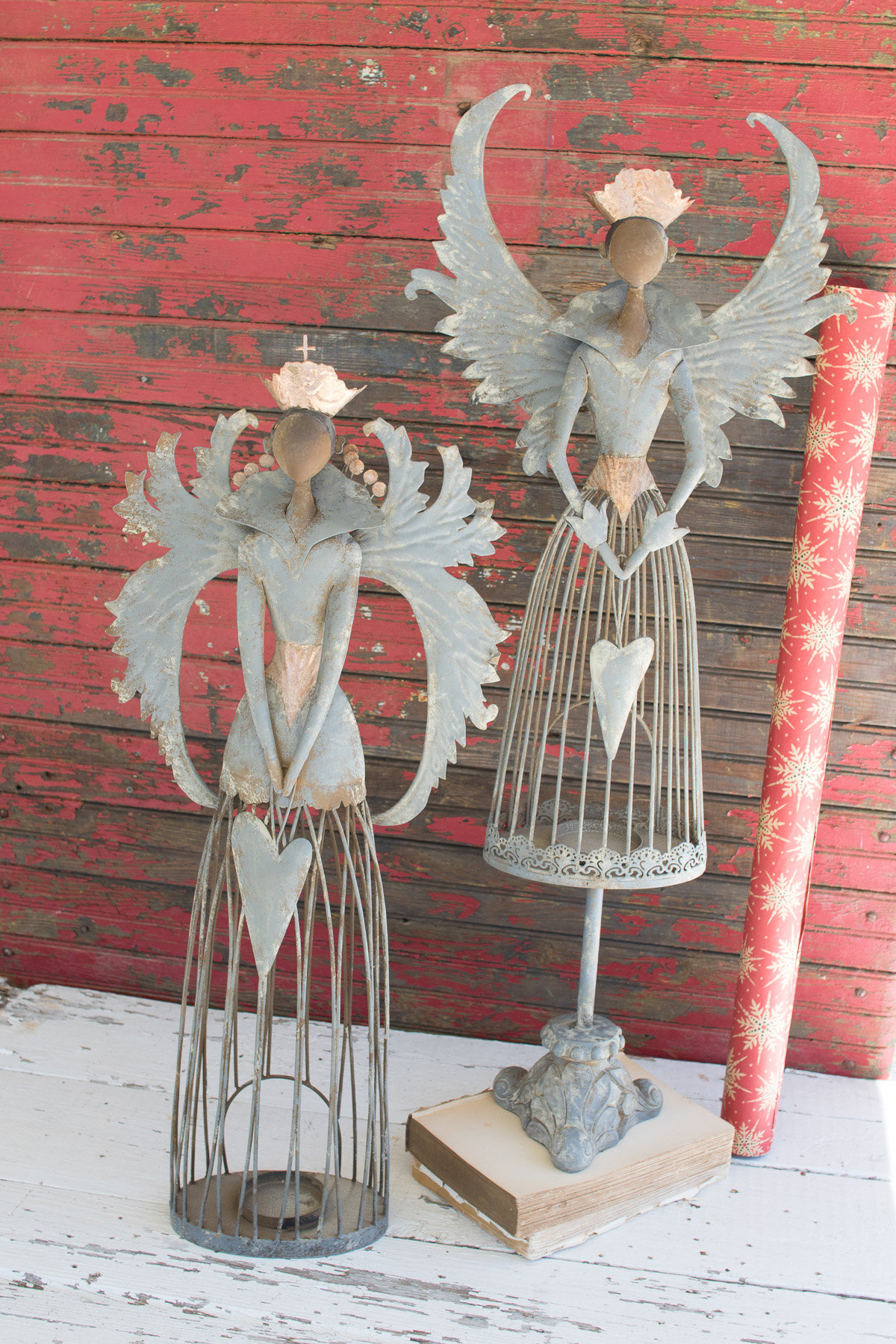 The Holiday Aisle® 2 Piece Metal Christmas Angel Set & Reviews | Wayfair