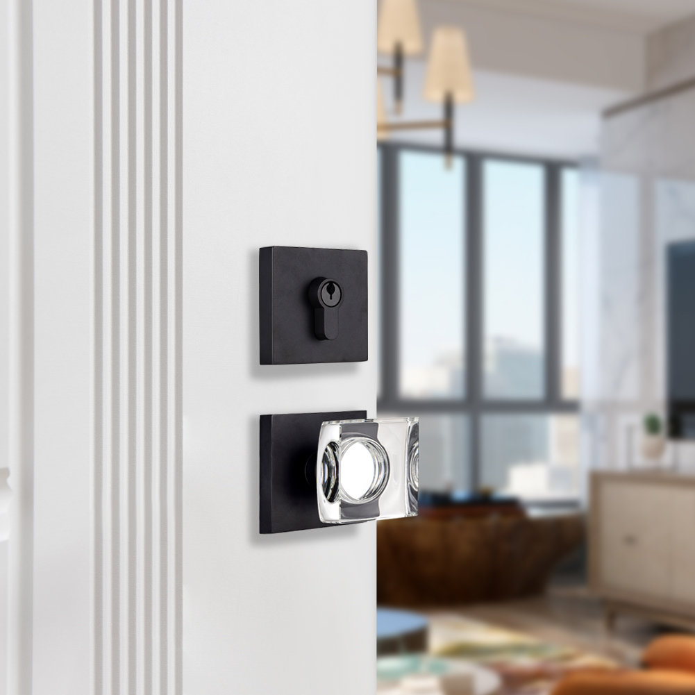 coolnews Crystal Exterior Portion Handleset with 1 Cylinder Deadbolt ...