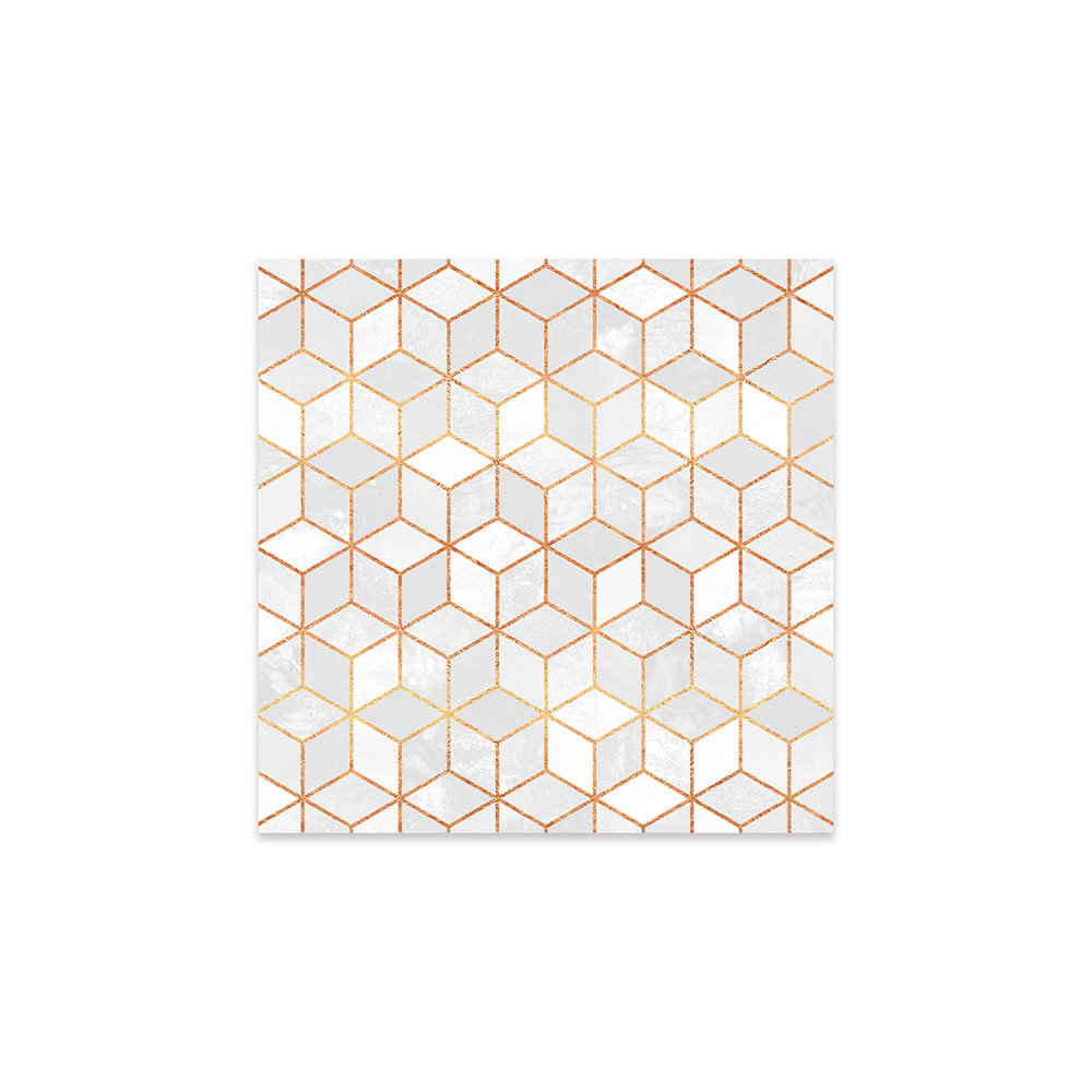Ivy Bronx White Cubes by Elisabeth Fredriksson - Unframed Graphic Art ...