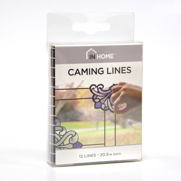 WallPops! Black Caming Lines Stained Glass Set of Two Window Decal ...