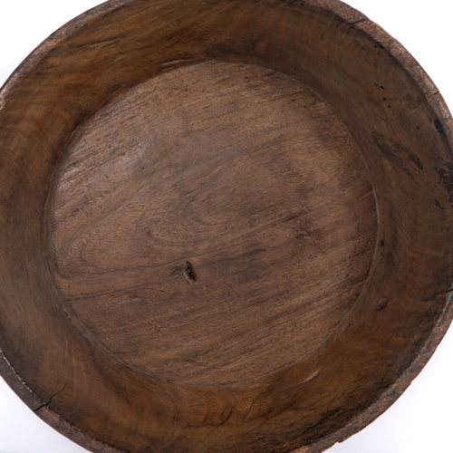 Four Hands Found Solid Wood Round Rustic Decorative Bowl | Perigold