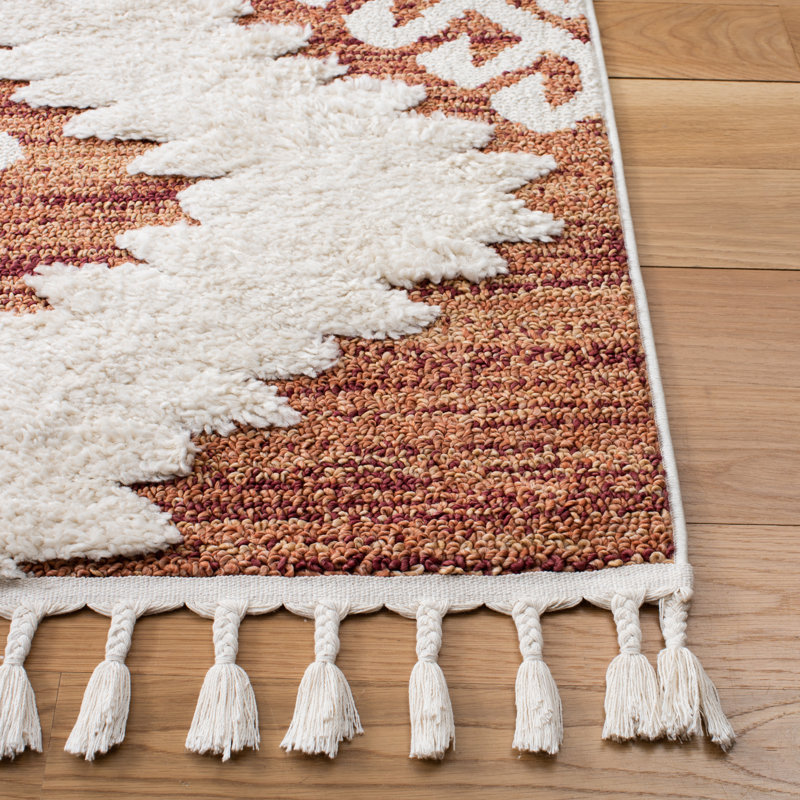 Mistana™ Demartino Performance Orange/Ivory Rug & Reviews | Wayfair