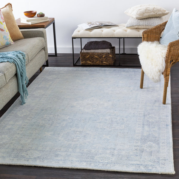 Joss & Main Hopkins Handmade Denim/Sky Blue Rug & Reviews - Wayfair Canada