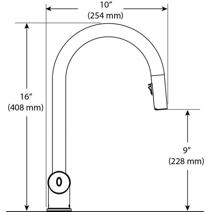 Riobel Azure™ Pull-Down Touchless Kitchen Faucet with C-Spout | Wayfair