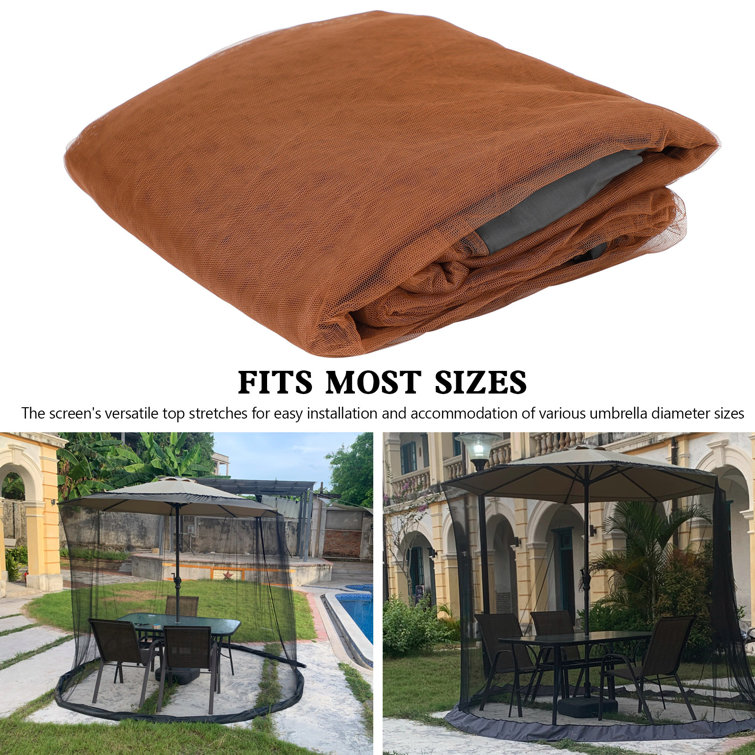 Artudatech Patio Umbrella Screen With Zipper Door | Wayfair