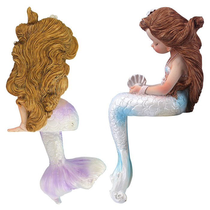 Design Toscano 2 Piece Siren Of The Sea Mermaid Twin Figurines | Wayfair