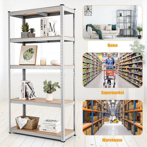 Rebrilliant Varela 72" H x 36" W x 16" D Shelving Unit | Wayfair