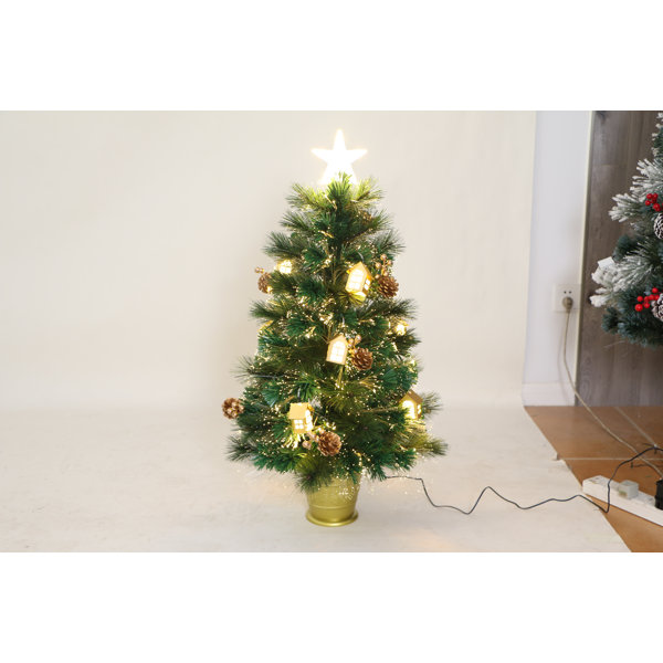The Seasonal Aisle 90cm Lighted Artificial Pine Christmas Tree ...