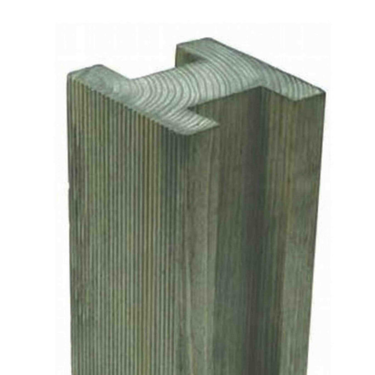 Forest Garden 240cm H x 9.4cm W Slotted Wood Line Post | Wayfair.co.uk